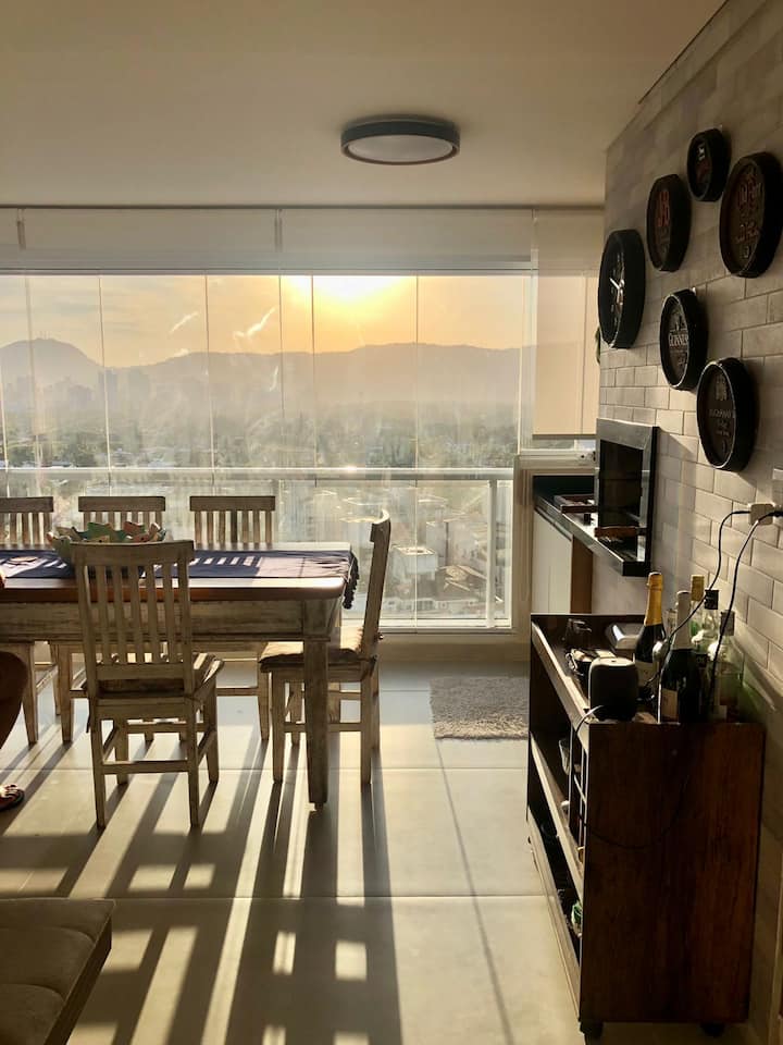 Apartamento C/vista Mar Incrível Varanda Gourmet - Guarujá