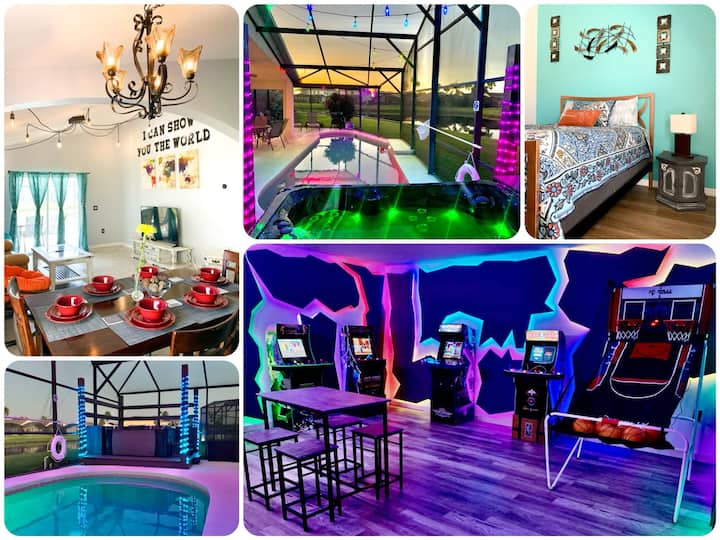 Lakeside Retreat With Pool / Spa And Arcade Games - Kissimmee, FL