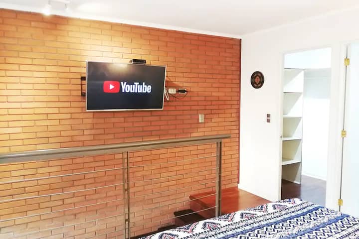 Hermoso Loft Vista, Aire Ac Merced Bellas Artes - Santiago, Chile