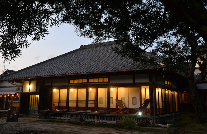 朝食付/4名/11月早割/bbq焚火/一棟貸10名/猿田神社/東京~2時間/伝統的日本家屋/駅歩4分 - Asahi