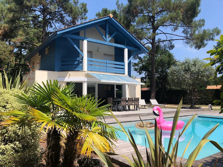 La Maison Bleue - Piscine Chauffée + Wifi - Lacanau Océan