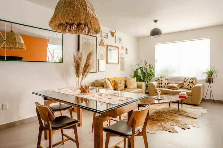 Hidden 2br Gem With Rooftop Terrace & Greenery - Mexique