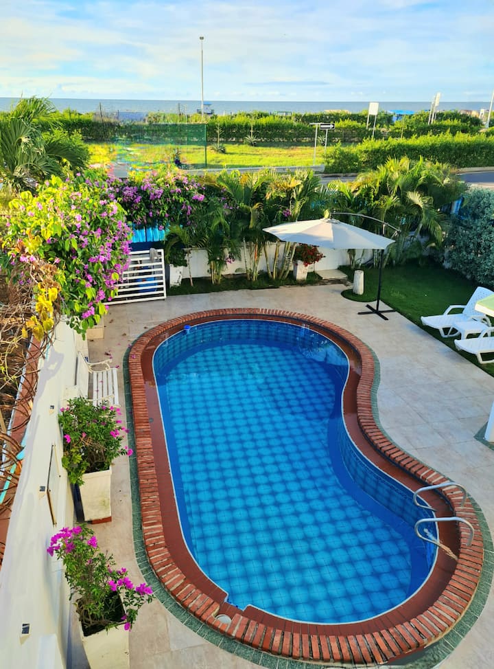 House For 20 Near Sea+pool+ac+electric Generatorwi - Cartagena