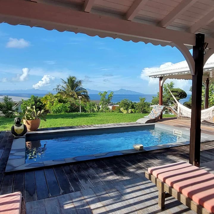 Villa Bibilikaz Marie-galante - Piscine & Vue Mer - Marie-Galante
