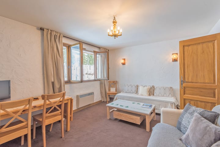 Studio Ski Aux Pieds, Piscine, Sauna - Megève