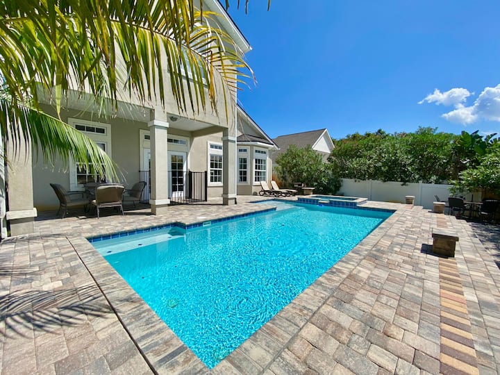 Villa Elena-pool & Heated Spa, Spacious Beach Home - St. Augustine Beach, FL