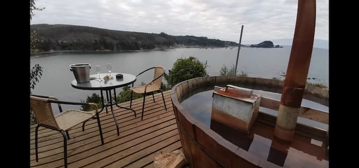 N°2 Ruca Malal Las Cabañas Del Cerro, Con Tinaja - Tome