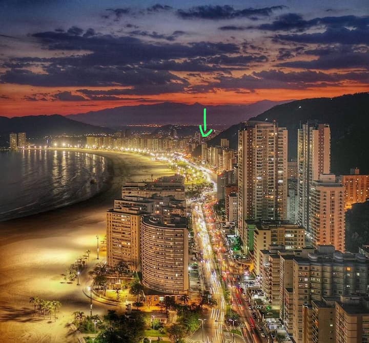 Kitnet Com Linda Vista Da Praia. - Sao Vicente, Brazil