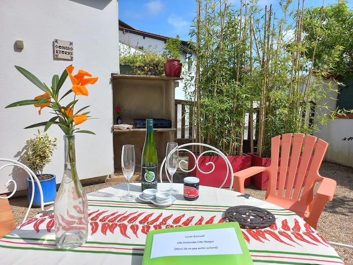 Gîte + Terrasse 3 éToiles (T2) - Océan/montagne - Bidart
