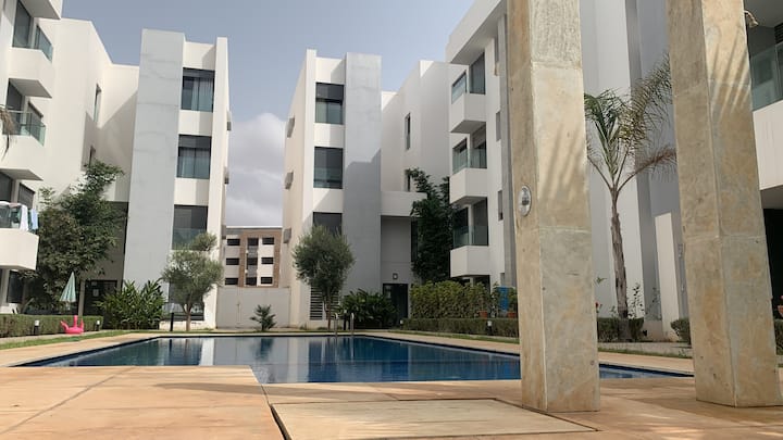 Bel Appartement Une Chambre Et Salon Avec Piscine - Skhirat