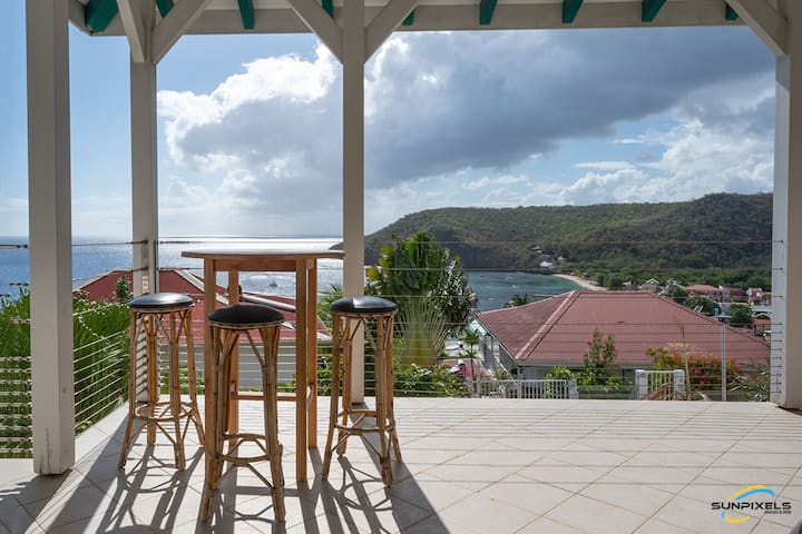 Villa "La Lady 8", Vue Mer à 180°, Plage à 300 M - Les Anses-d'Arlet