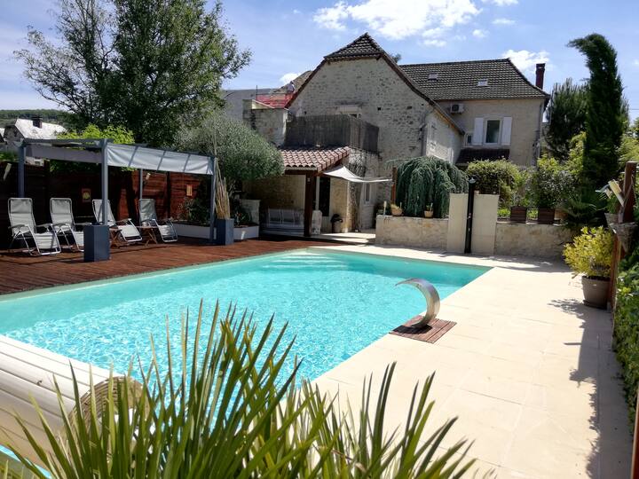 Villa Cuisine 2 Chbres 4 Pers + Piscine Chauffee - Rocamadour