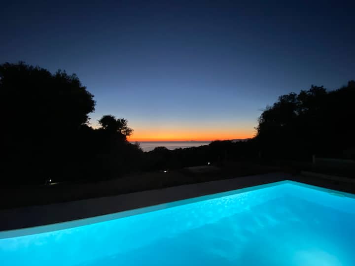 Villa Plain Pied, Vue Mer, Piscine, 5' Des Plages. - Coti-Chiavari