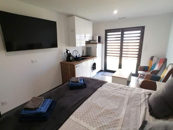 Studio Bleu, Neuf,  Clim, 3* 800m Des Plages - Vendres Plage