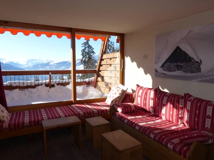 Les Arcs 1600, Duplex 6 P, Blick Auf Das Offene Tal, Südlage, Ski-in Ski-out - Les Coches