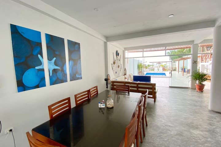 Casa De Playa Brisa Del Mar- Equipado - Caleta Cruz