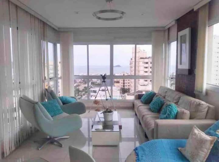 Cobertura Espetacular Triplex Com Vista  Incrível - Guarujá