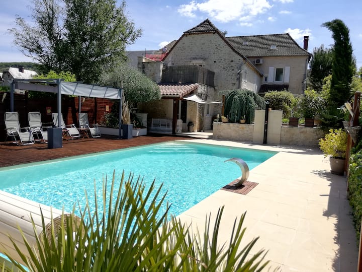 Villa 2 Chambres + Canape Lit Et Piscine Chauffee - Rocamadour