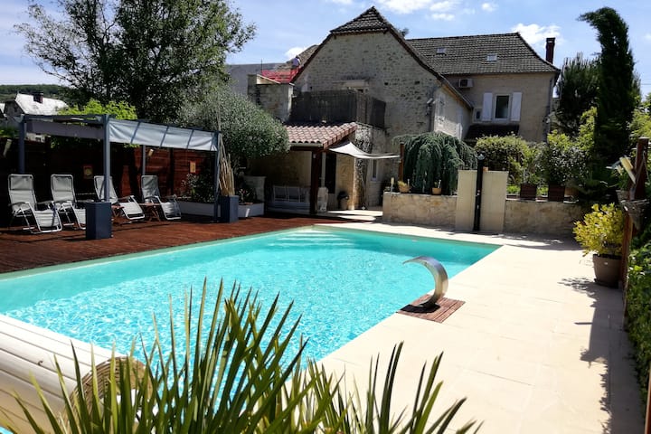Villa Cuisine 2chbres Double 2sdb Avec Piscine - Rocamadour