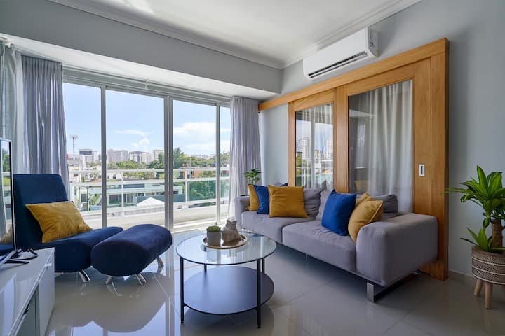 Family Apartment City Center 2 Bedroom Gym Rooftop - Santo Domingo
