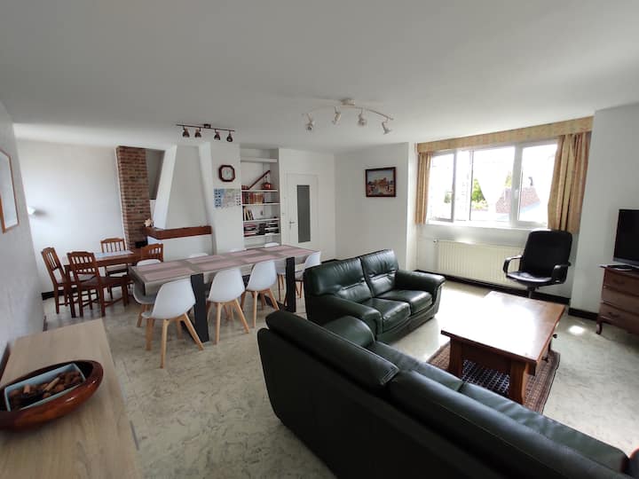 Vaste Appt 80 M², 8 Pers 2 Pk Privés 3 Ch Près Mer - Berck