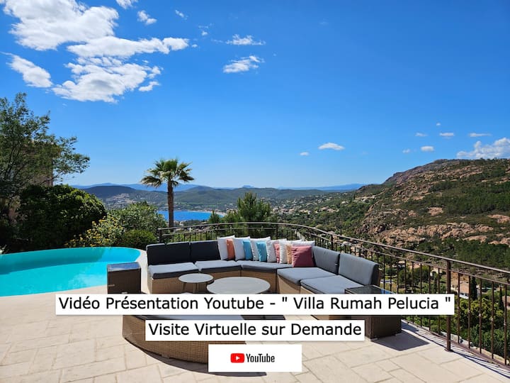 Villa 12pax Piscine Magnifique Vue Mer & Esterel - Saint-Raphaël