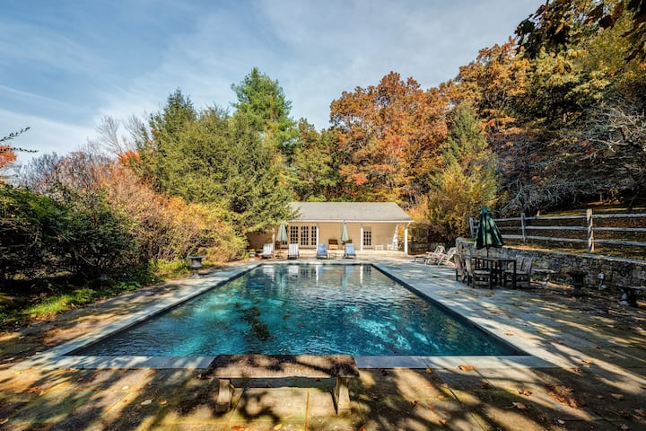 100% Washington! (Zoom Inn Kart +) Poshpadsct "Senff Estate" 8-br Estate, Pool, Bbq - Litchfield, CT