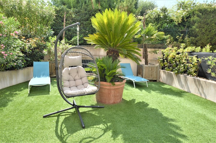 F365 Appartement Climatisé Avec Jardin - Sainte-Maxime