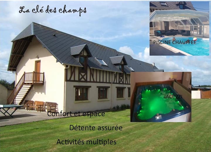 Maison Avec Piscine Chauffée En Normandie - Bernay