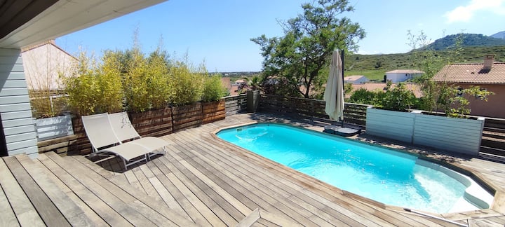 Maison De 90m2 Avec Piscine. Terrasses Bois Et Vue - Cap Corse