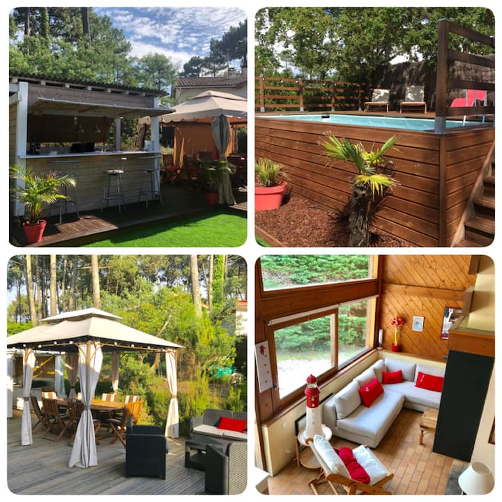 Villa-piraillan- Avec Piscine- 5 Chambres - Cap Ferret