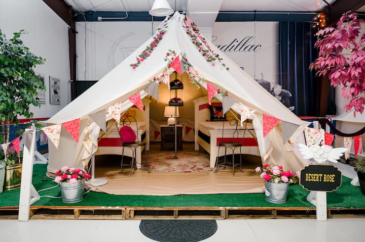 Desert Rose, Teepee Inside Glamp Inn Cadillac - Round Top, TX