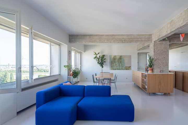 Riverside Loft/150m²/river View/free Parking - Provincie Antwerpen