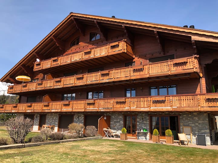 Vista Spettacolare Sulle Montagne Ad Ovest. - Vercorin