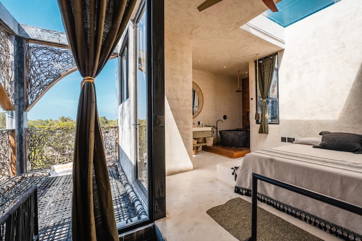 King Duplex Suite + Sky View | Washdry | Kitch - Tulum