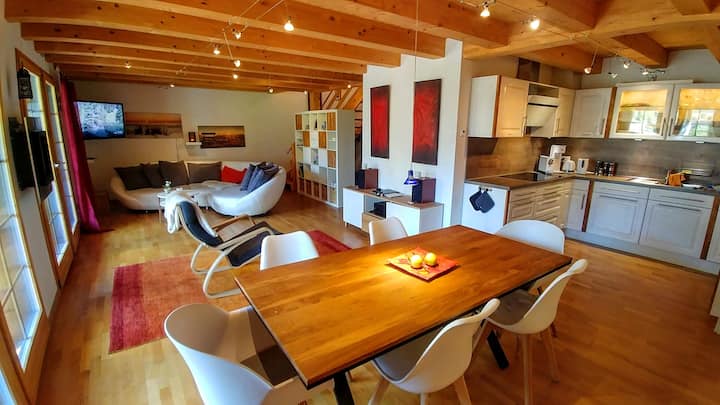 4.5 Romm Appartmt. Duplex, Vue Sur La Montagne - Kandersteg