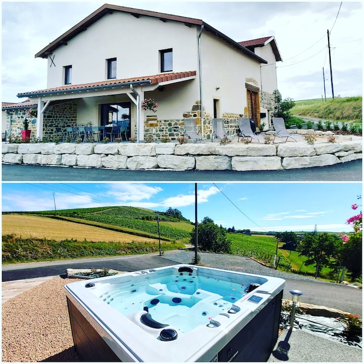 Gîte 15 Pers Vignes Beaujolais Pierres Dorées Lyon - Beaujolais