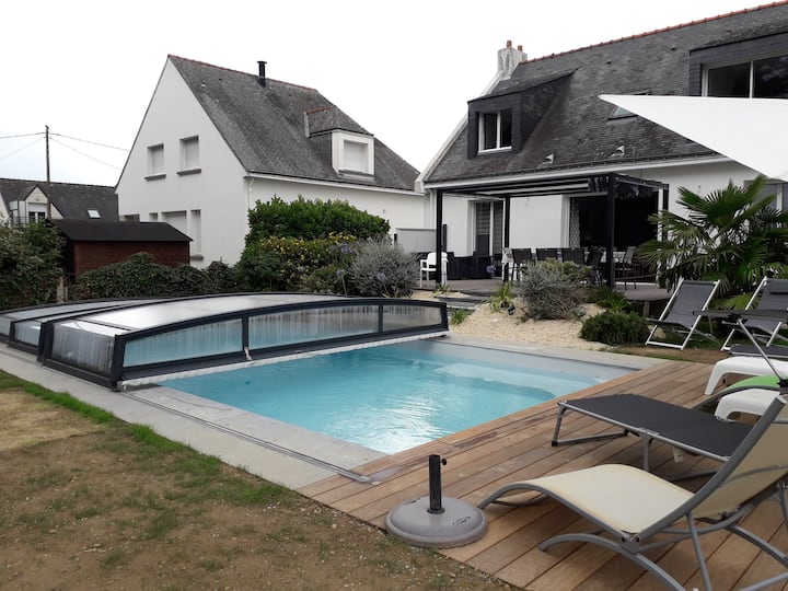 Rez De Ch Villa Mer Plage Piscine Chauffée * * * - Damgan