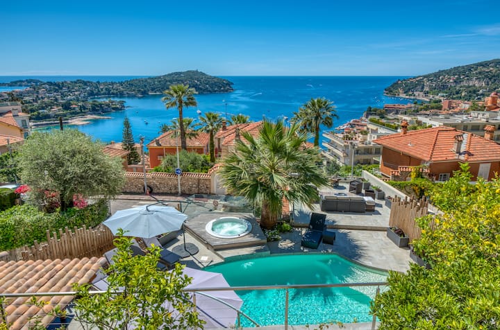 Bas De Villa Pour 4 Pax, Vue Mer, Piscine &Jacuzzi - Villefranche-sur-Mer