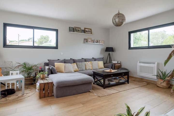 Belle Villa Climatisée Avec Piscine Et 4chambres - Montpellier