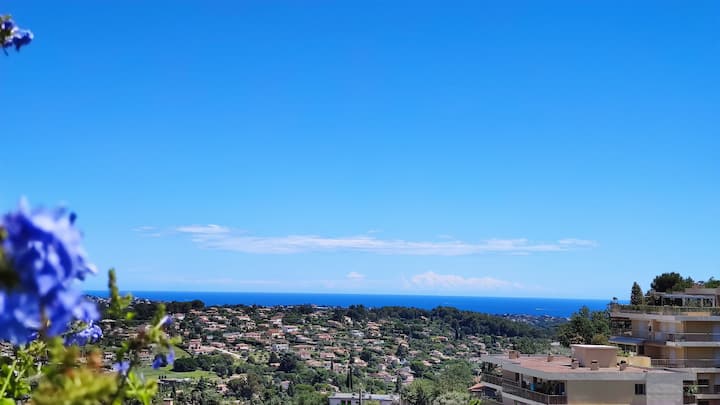 Terrasse 63 M² Vue Mer Panoramique/ T2 Climatisé - Vence