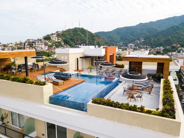 Top Floor 1br | 2 Pools & Gym | Romantic Zone - Puerto Vallarta