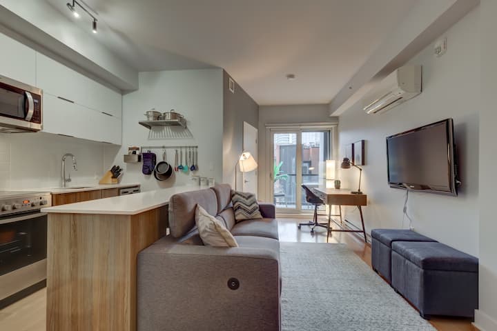 Nouveau Quartier Des Spectacles Cosy 1 Ch+a/c+wifi - Montreal