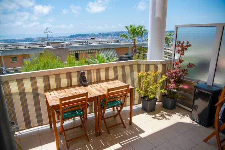 Piscine, Vue Mer Panoramique, Terrasse Et Garage - Cagnes-sur-Mer