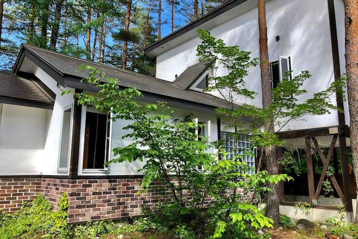 閑静な別荘地・４７スキー場１８００M　【 ガレージ付き１棟貸切４名様まで 】 - Hakuba