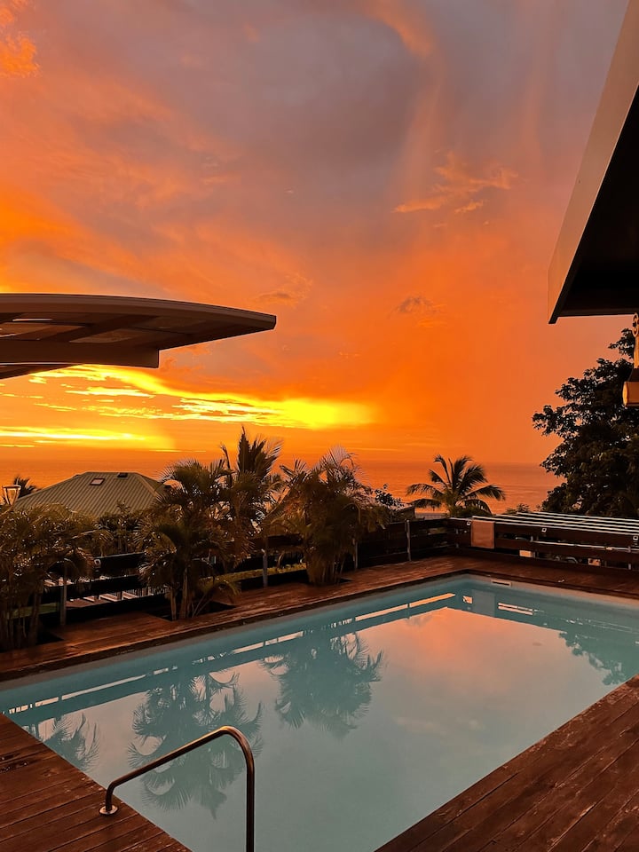 Bungalow Alizés T2 Saint Leu Grd Piscine Vue Mer - Réunion