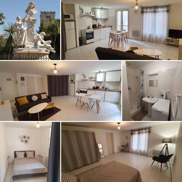 Appartement 4 Pers- Calme - Historique - Pézenas