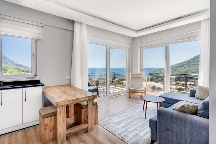 Begonvilla Homes - Breathtaking Views Modern Apt 3 - Adrasan