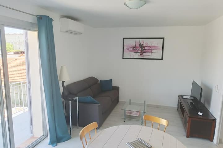 2 Pièces Climatisé, Proche Plage, Quartier Calme - Biot