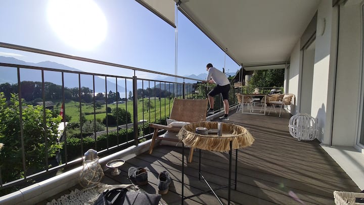 Dream-appartement-room, Lake Thun & Mountain View - Spiez